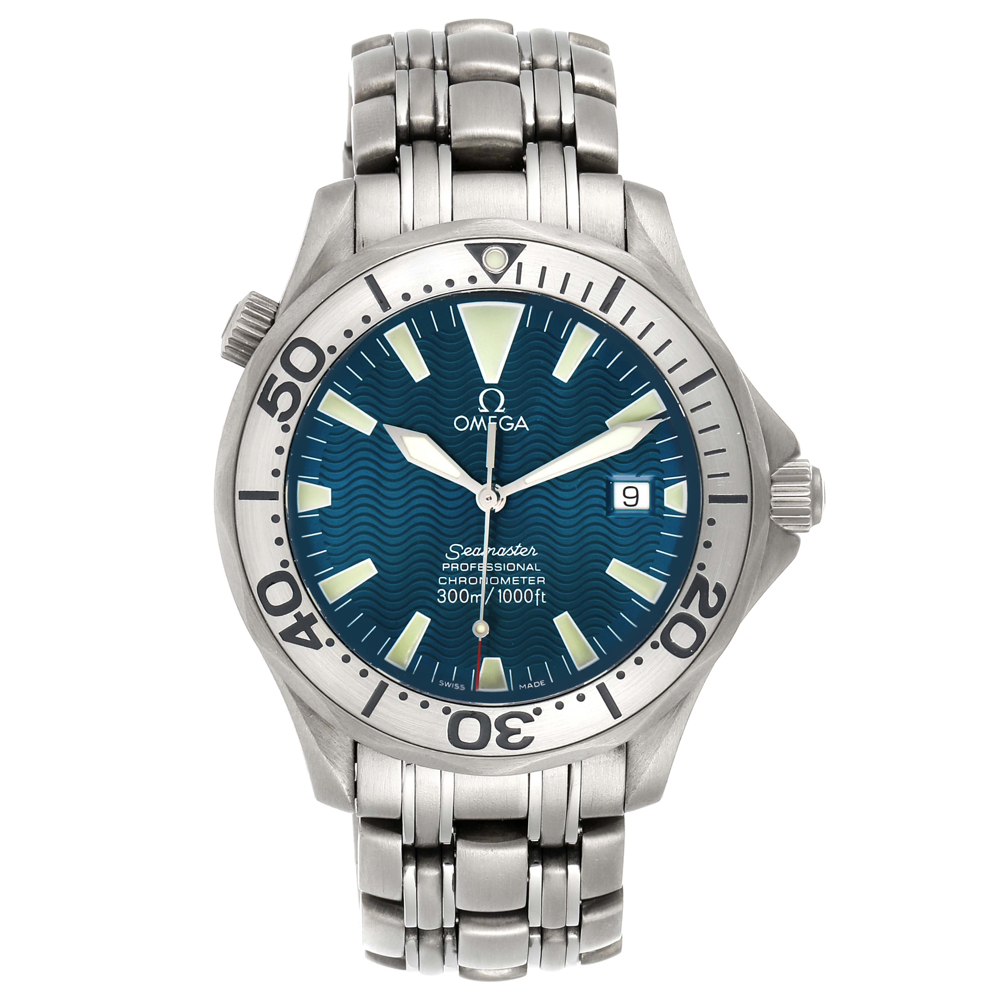 Omega Seamaster Titanium Blue Dial Mens Watch 2231.80.00 | SwissWatchExpo