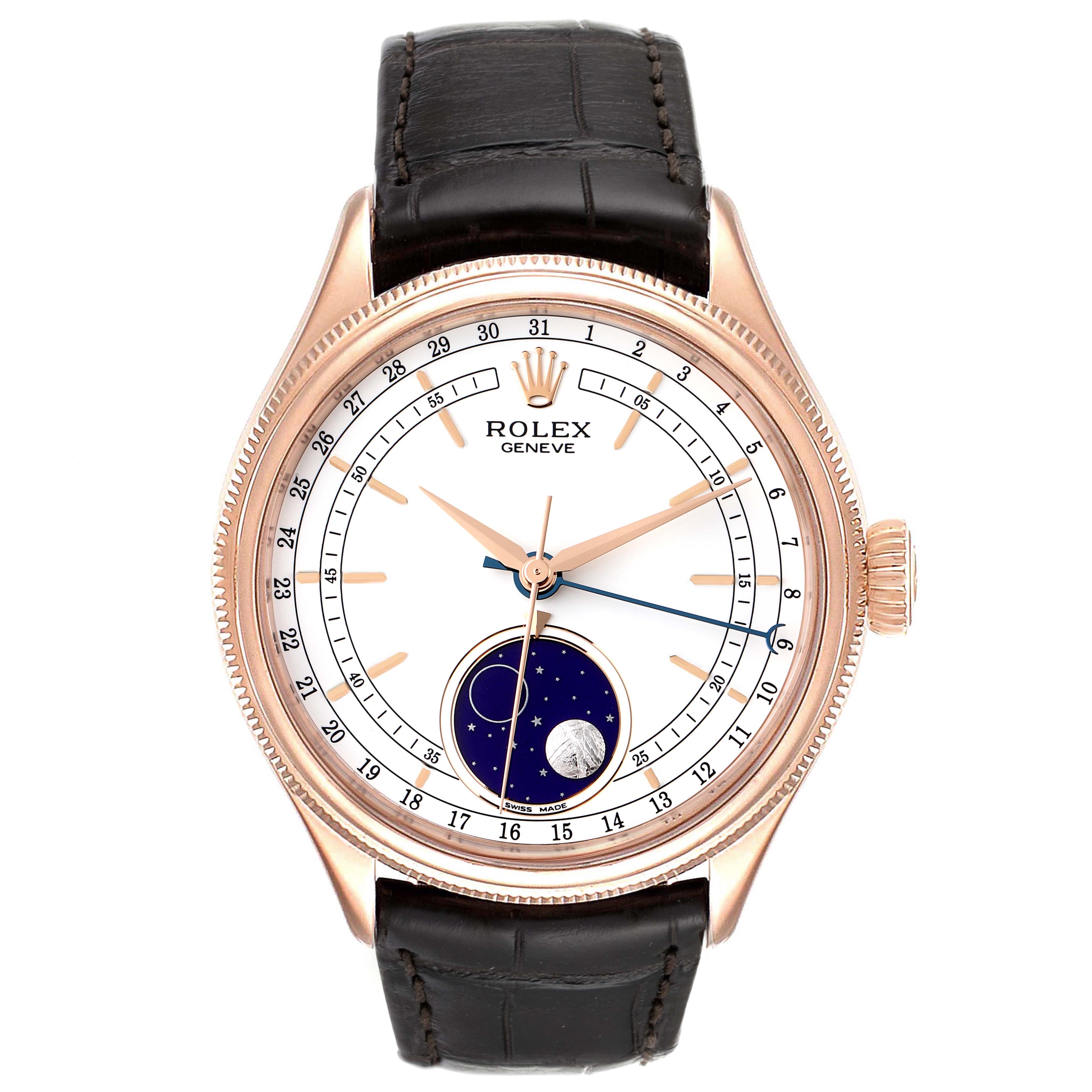 Rolex Cellini Moonphase Everose Gold Automatic Mens Watch 50535 Unworn | SwissWatchExpo