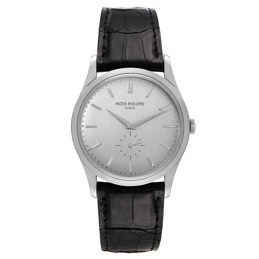 Patek Philippe Calatrava 18k White Gold Mechanical Mens Watch 5196 ...