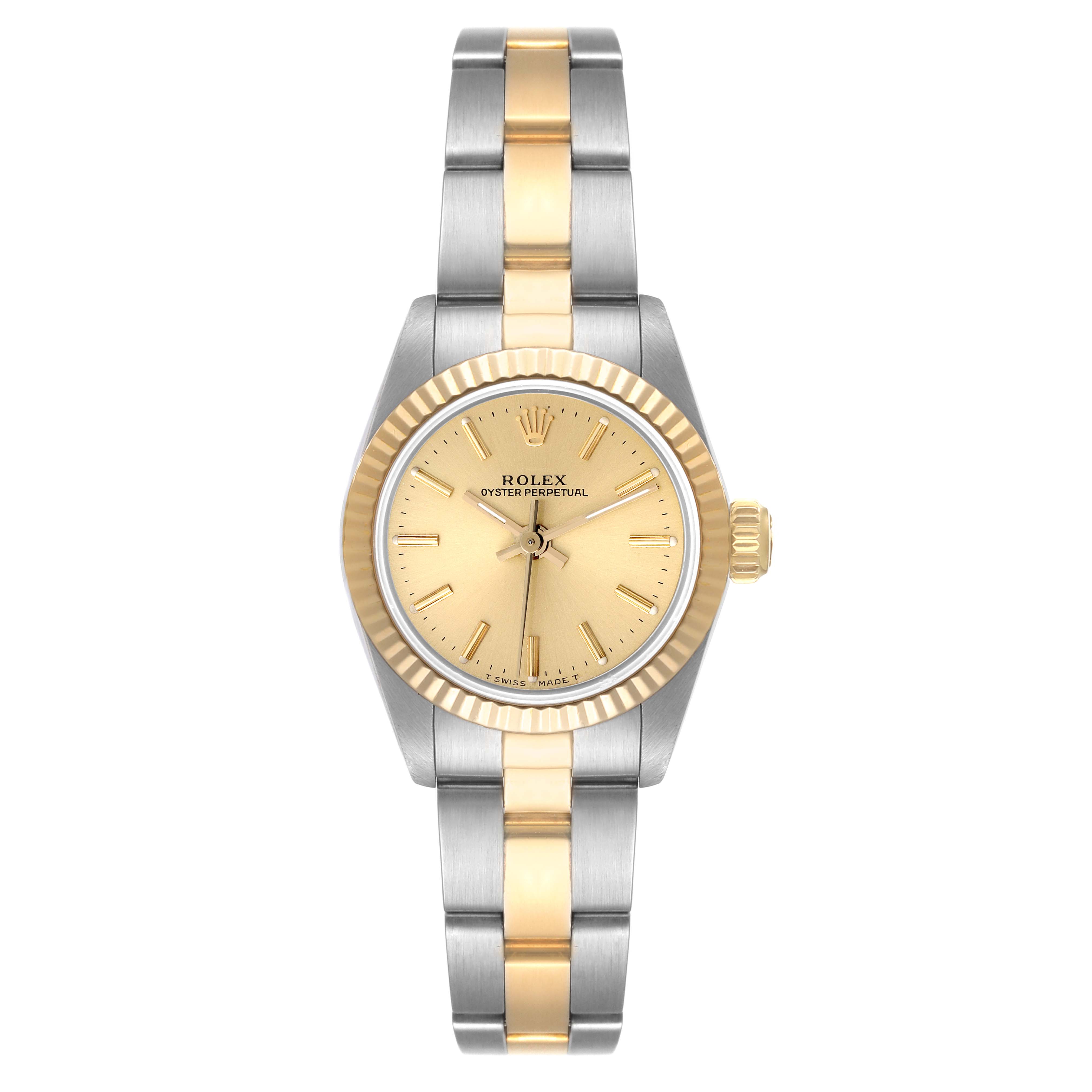 Rolex Oyster Perpetual Steel and Gold (two tone) 67193 | Stock 47122 ...