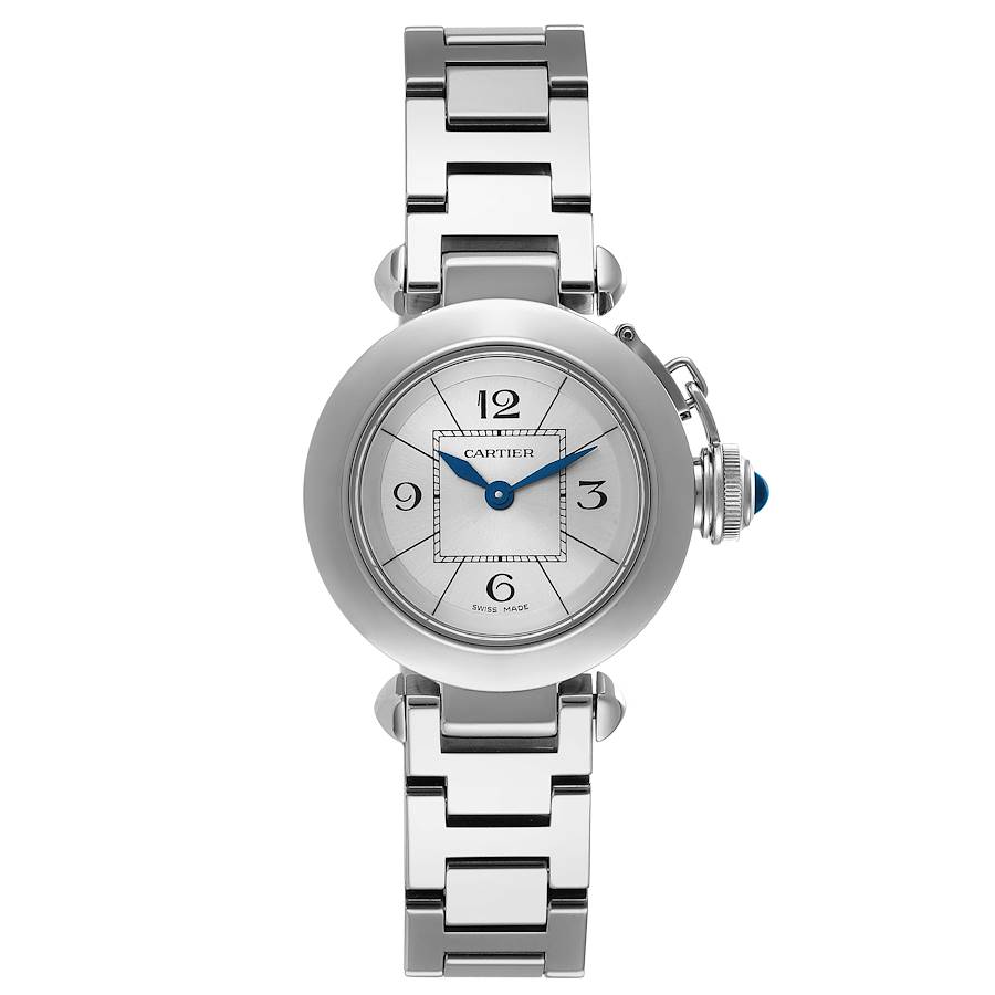 Cartier Miss Pasha Steel Silver Dial Quartz Ladies Watch W3140007 ...