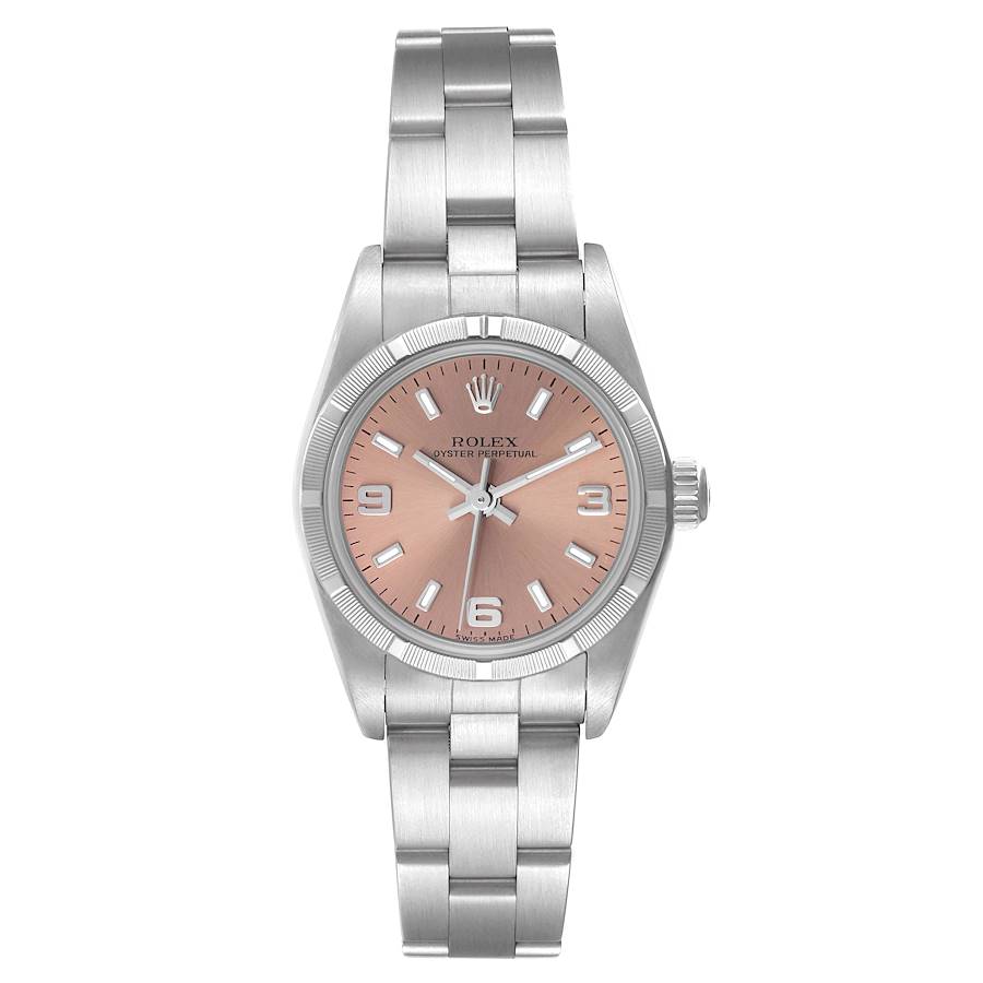 Rolex Oyster Perpetual Salmon Dial Steel Ladies Watch 76030 Papers ...