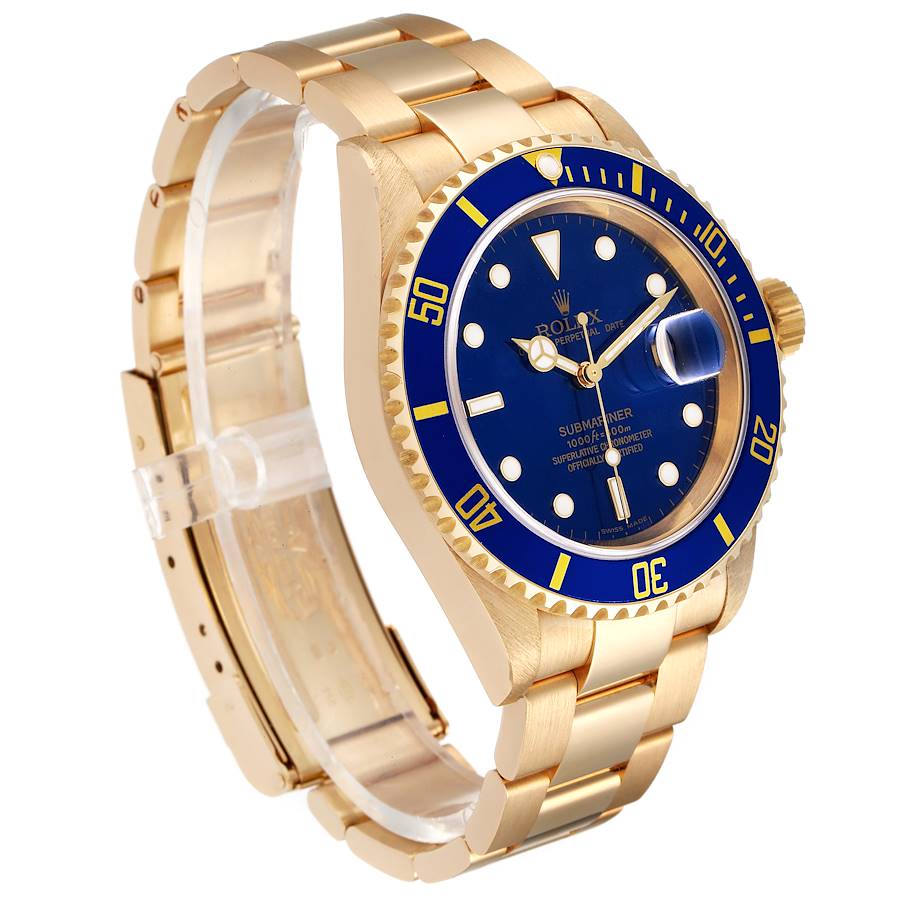 Rolex Submariner Yellow Gold 16618 | Stock 37438 | SwissWatchExpo