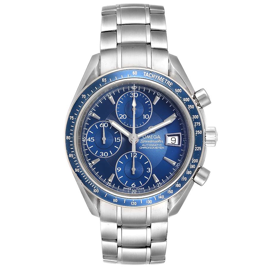 Omega Speedmaster Date Blue Dial Chrono Watch 3212.80.00 | SwissWatchExpo