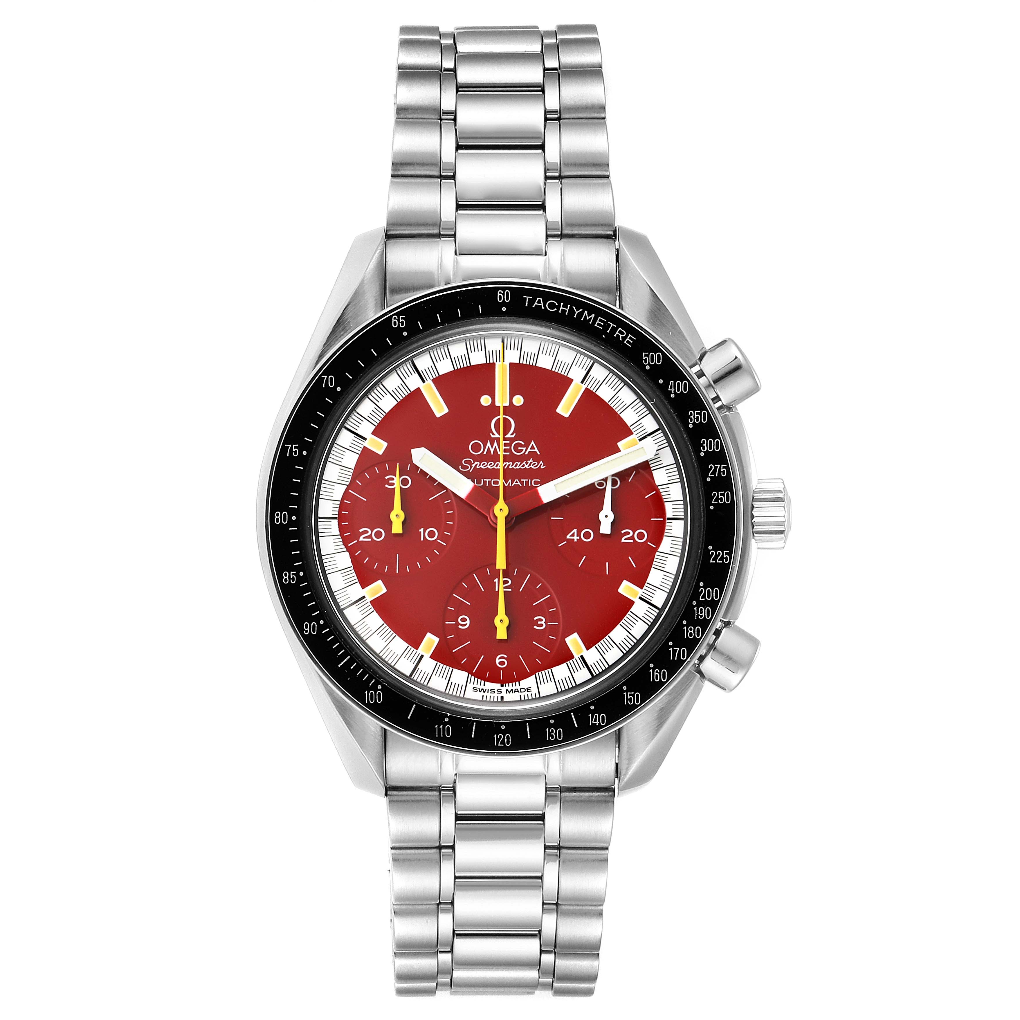 Omega Speedmaster Schumacher Red Dial Automatic Mens Watch 3510.61.00 ...