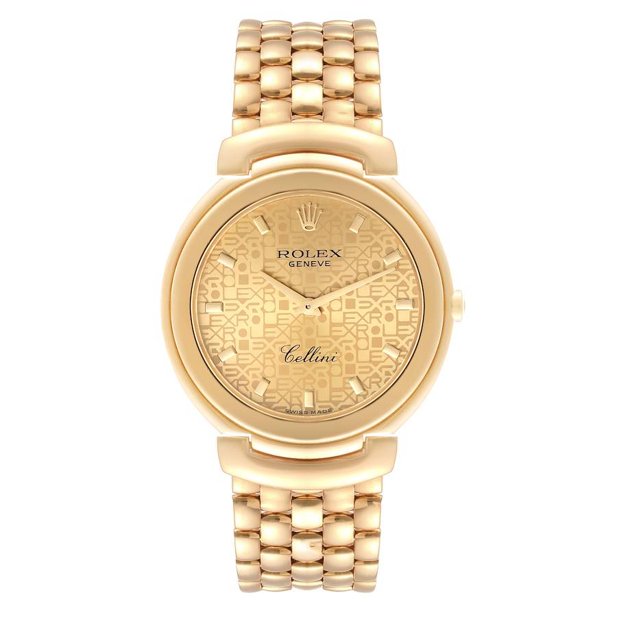 Rolex Cellini 18k Yellow Gold Jubilee Anniversary Dial Mens Watch 6623 ...