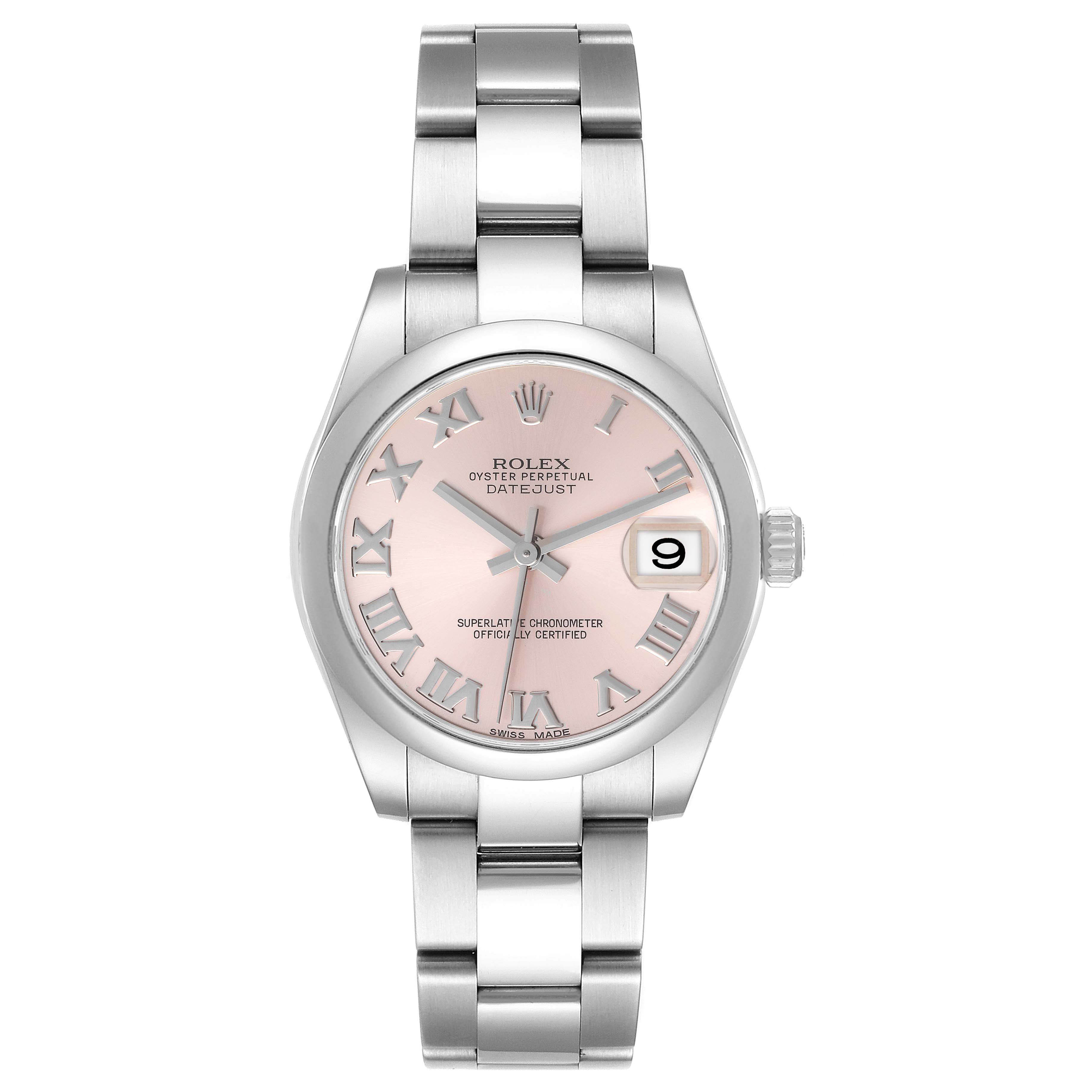 Rolex Midsize Datejust Rose Dial Steel Ladies Watch 178240 Box Card ...