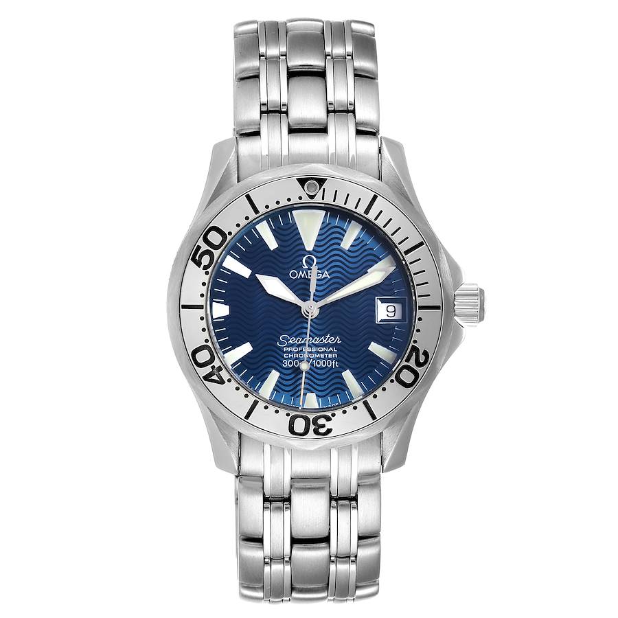 Omega Seamaster Midsize Steel Electric Blue Dial Watch 2554.80.00 ...