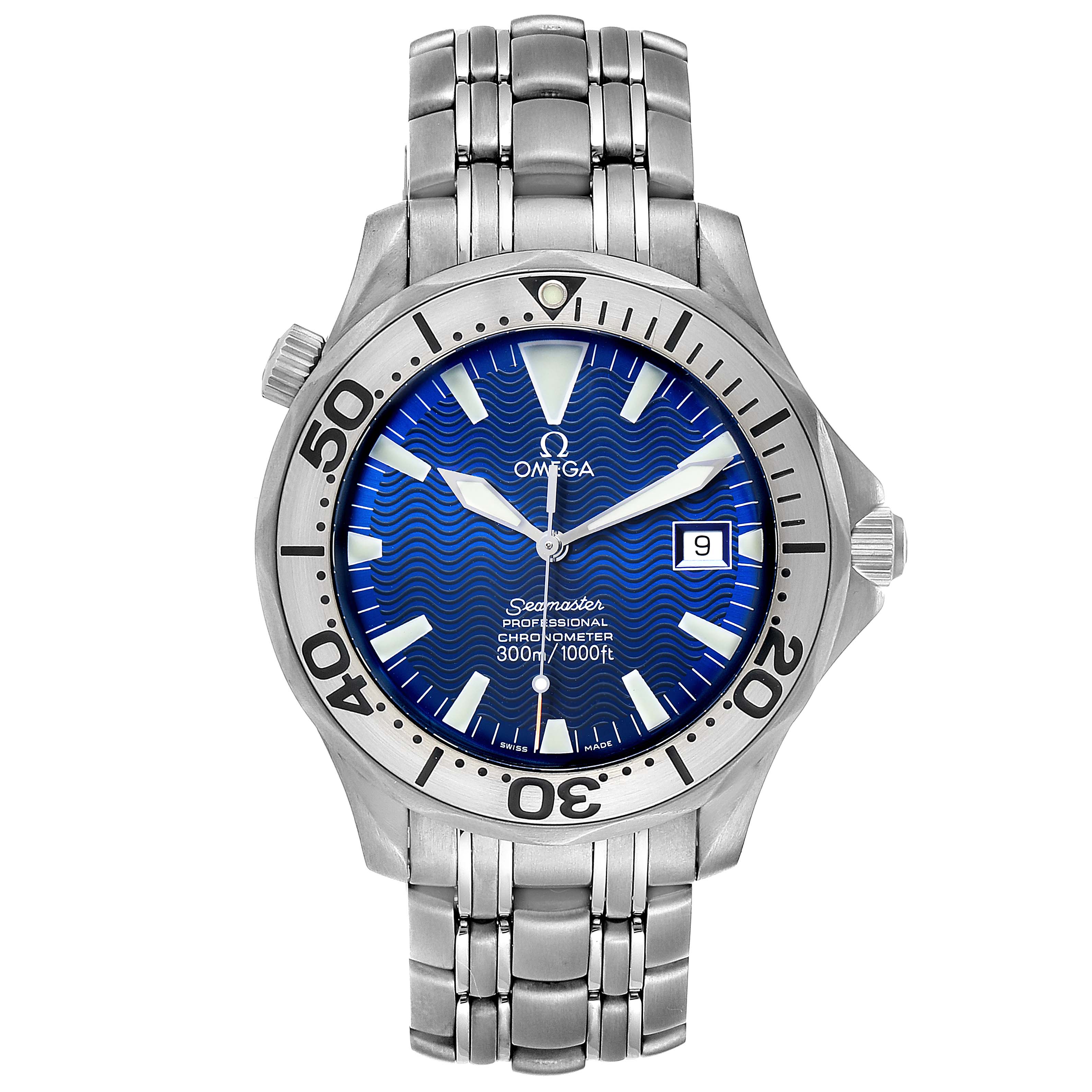 Omega Seamaster Titanium Blue Dial Mens Watch 2231.80.00 | SwissWatchExpo