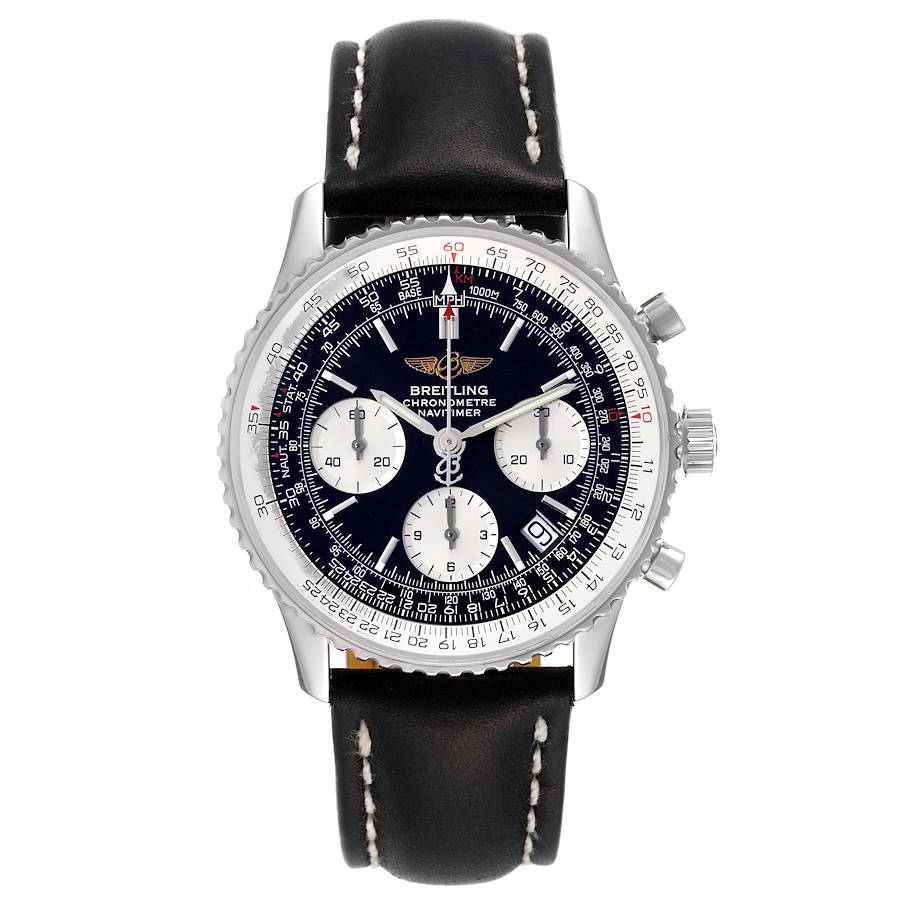 Breitling Navitimer Black Dial Chronograph Steel Mens Watch A23322 ...