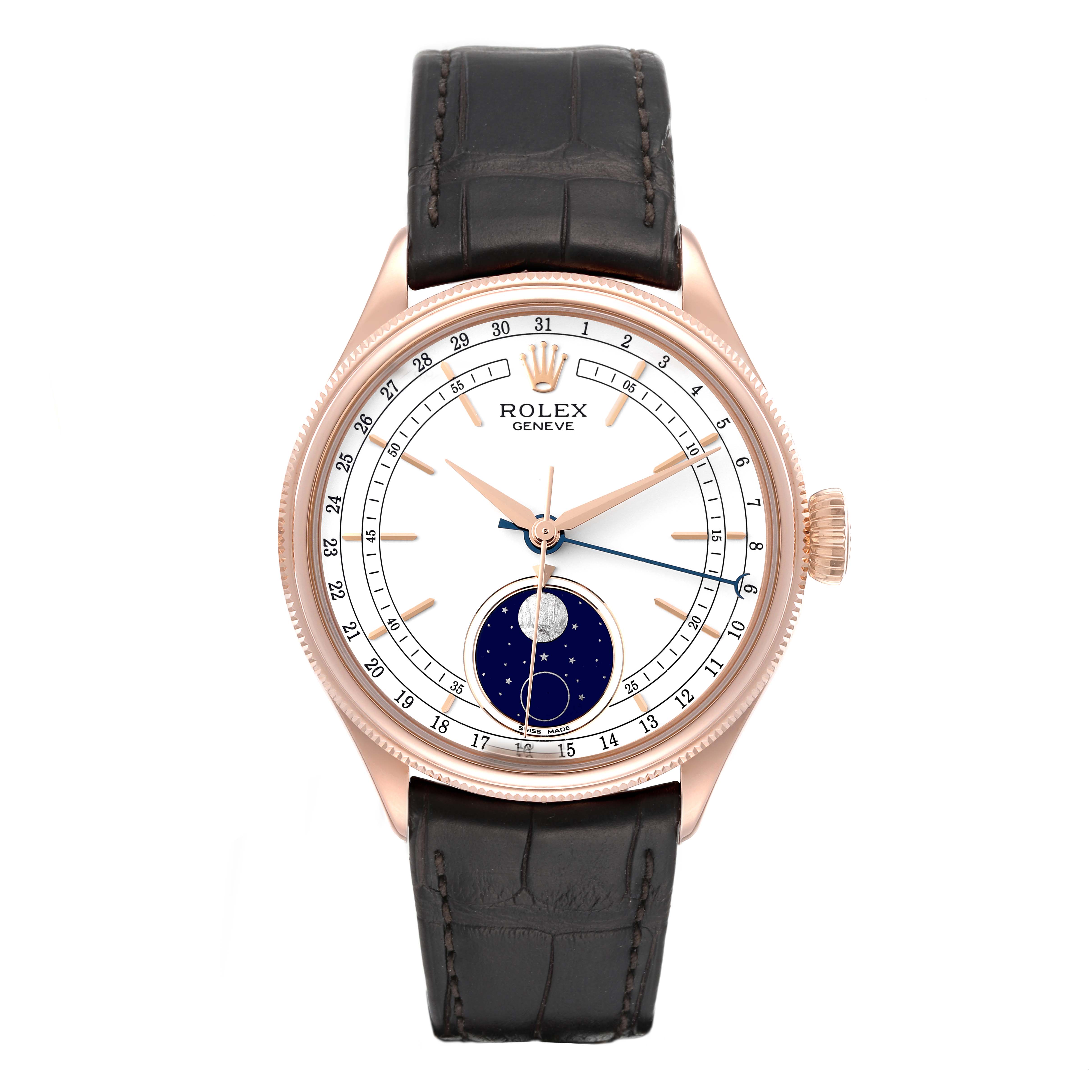 Rolex Cellini Moonphase Everose Gold White Dial Automatic Mens Watch 50535 | SwissWatchExpo