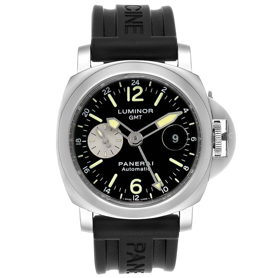 Panerai Luminor GMT Automatic Steel Mens Watch PAM00088 Box Papers ...