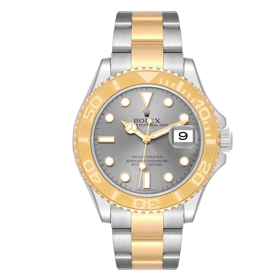 Rolex Yachtmaster Steel Yellow Gold Slate Dial Mens Watch 16623 Box ...