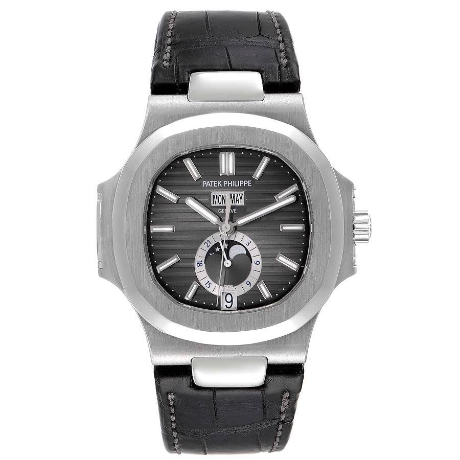 Patek Philippe Nautilus Annual Calendar Moonphase Steel Watch 5726 Box ...