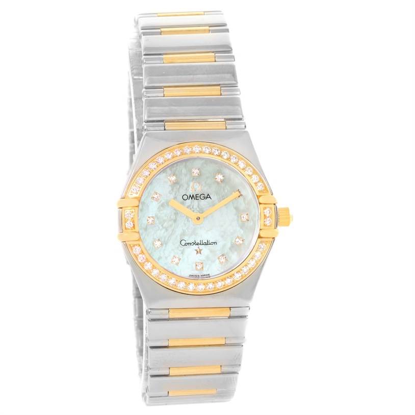Omega Constellation My Choice Steel Yellow Gold Diamond Watch 1376.75. ...