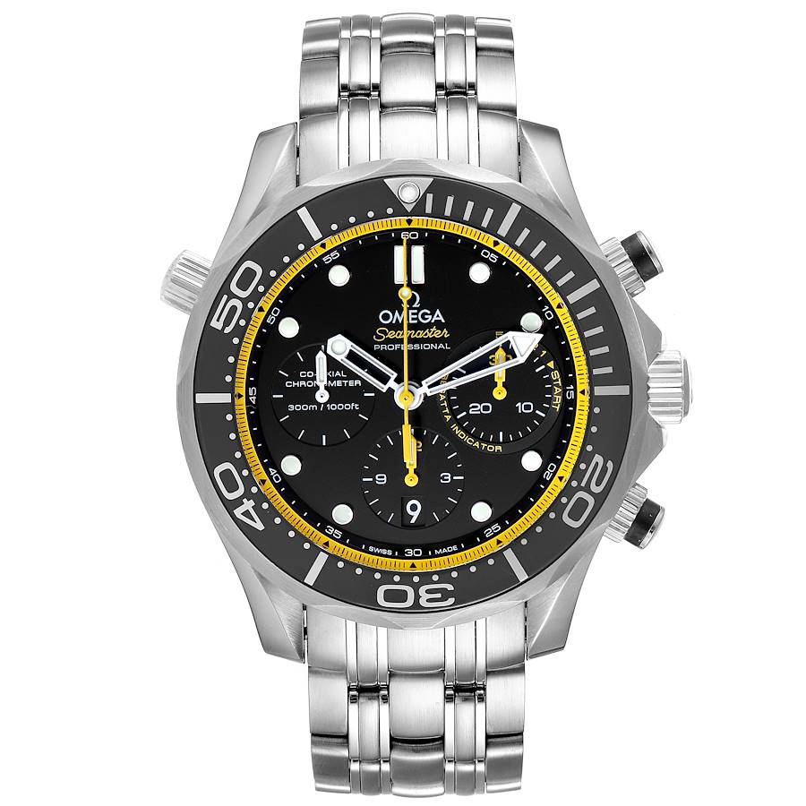 Omega Seamaster Regatta Yellow Hands Watch 212.30.44.50.01.002 Box Card ...