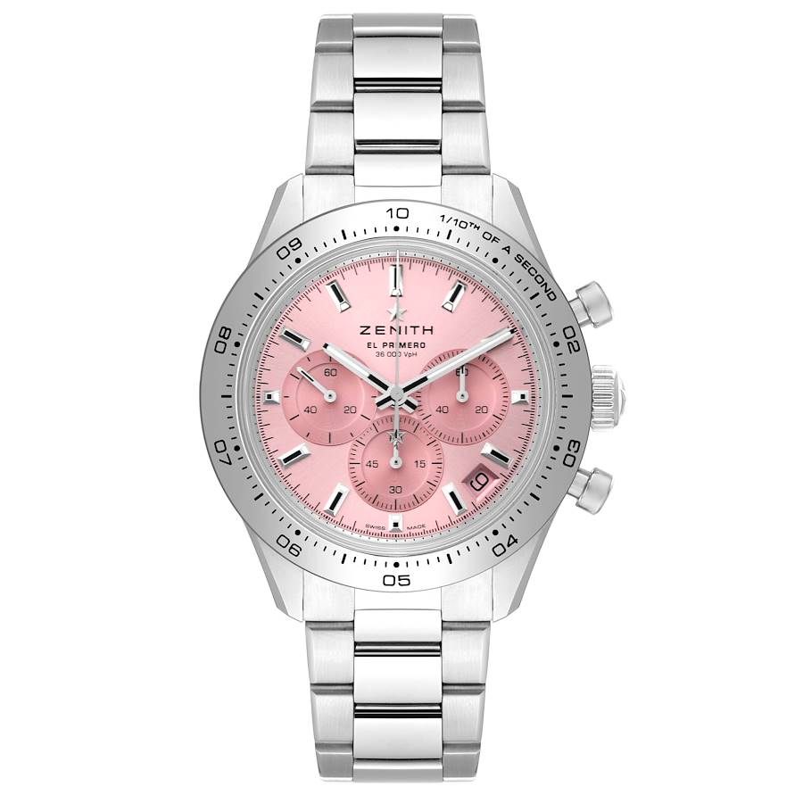 Zenith Chronomaster Sport Pink Limited Edition Steel Mens Watch 03.3109 ...