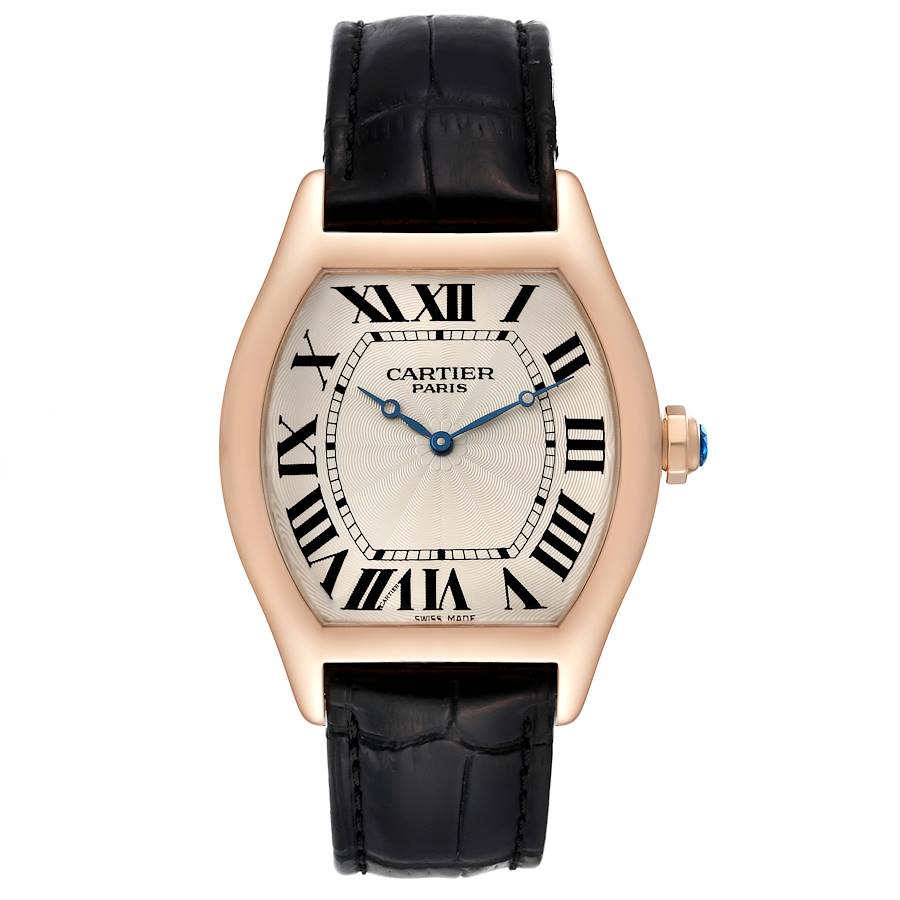 Cartier Tortue XL CPCP Collection Silver Dial Rose Gold Mens Watch 2763 ...