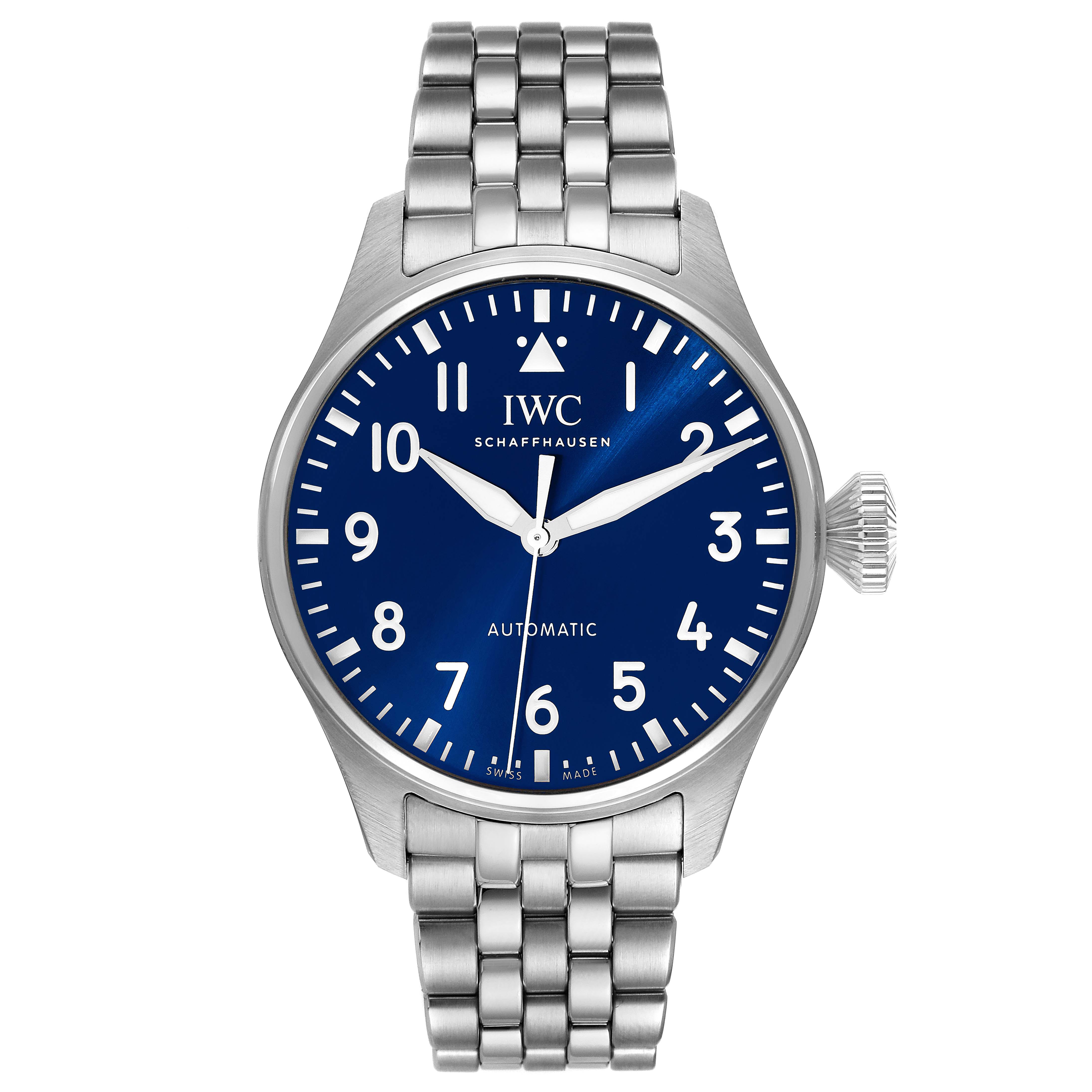 IWC Big Pilots 43mm Steel Blue Dial Mens Automatic Watch IW329304 ...