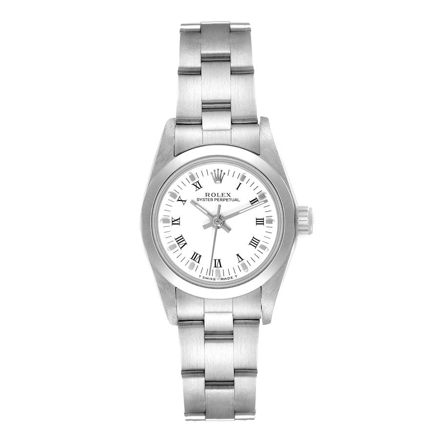 Rolex Oyster Perpetual Nondate White Dial Steel Ladies Watch 67180 ...