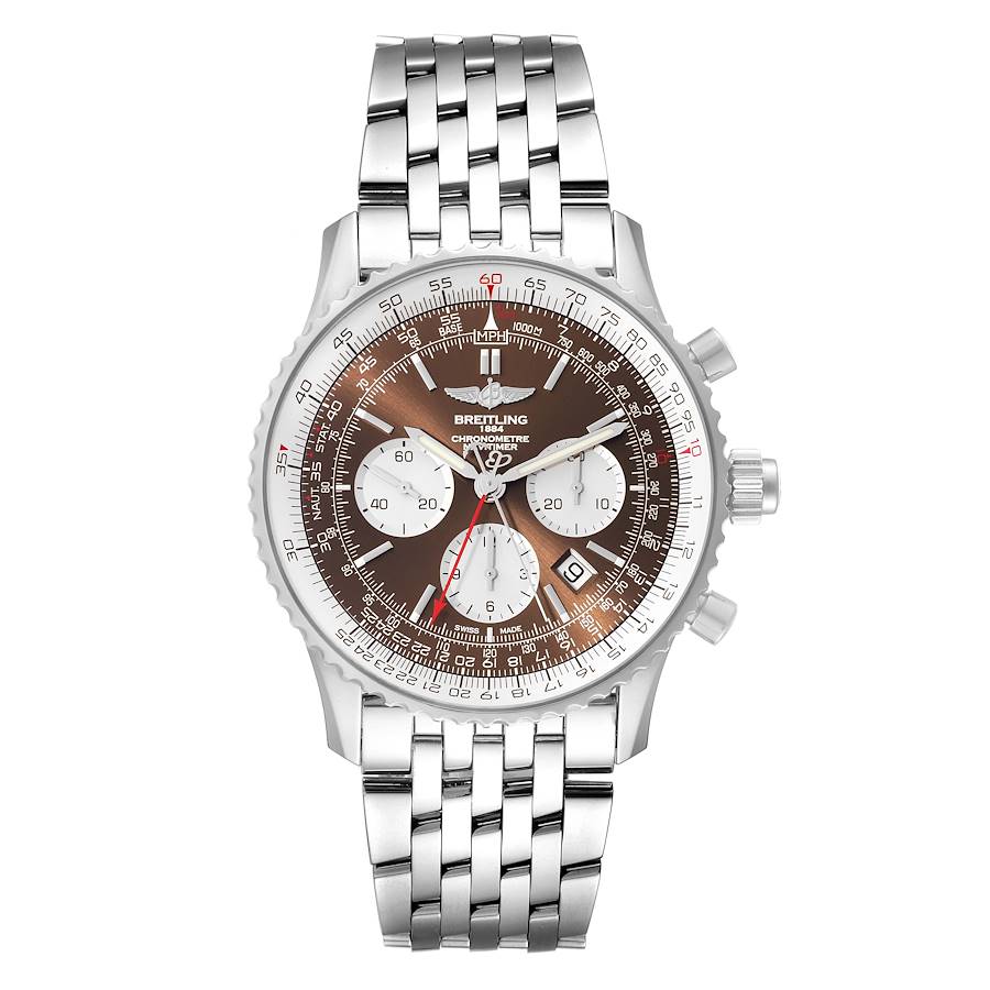 Breitling Navitimer Rattrapante Chronograph Steel Mens Watch AB0310 ...