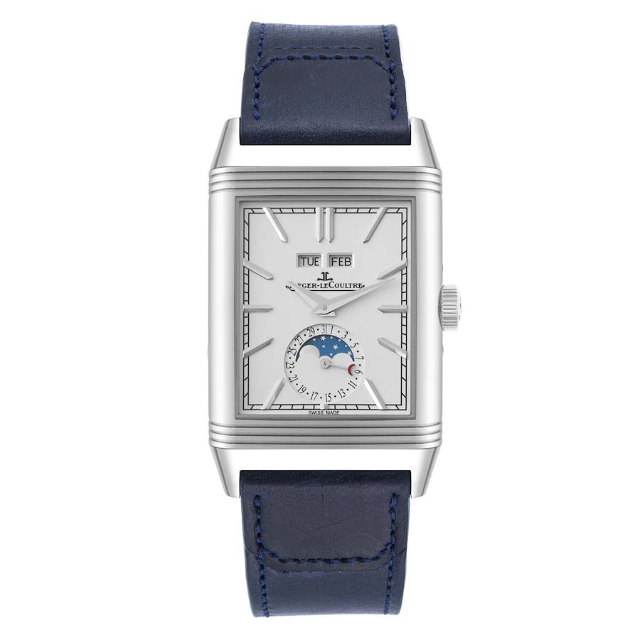 Jaeger LeCoultre Reverso Tribute Duoface Calendar Steel Mens Watch ...
