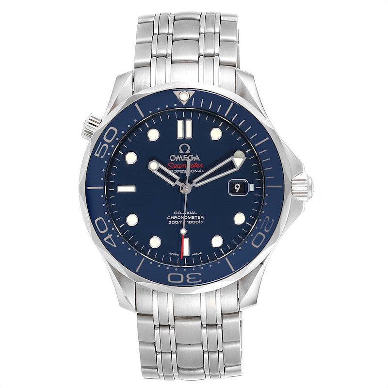 Omega Seamaster 41mm Co-Axial Blue Dial Mens Watch 212.30.41.20.03.001 ...