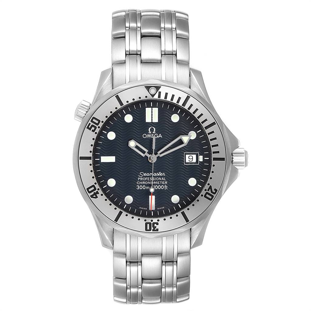 Omega Seamaster 300m Blue Wave Dial Steel Mens Watch 2532.80.00 ...