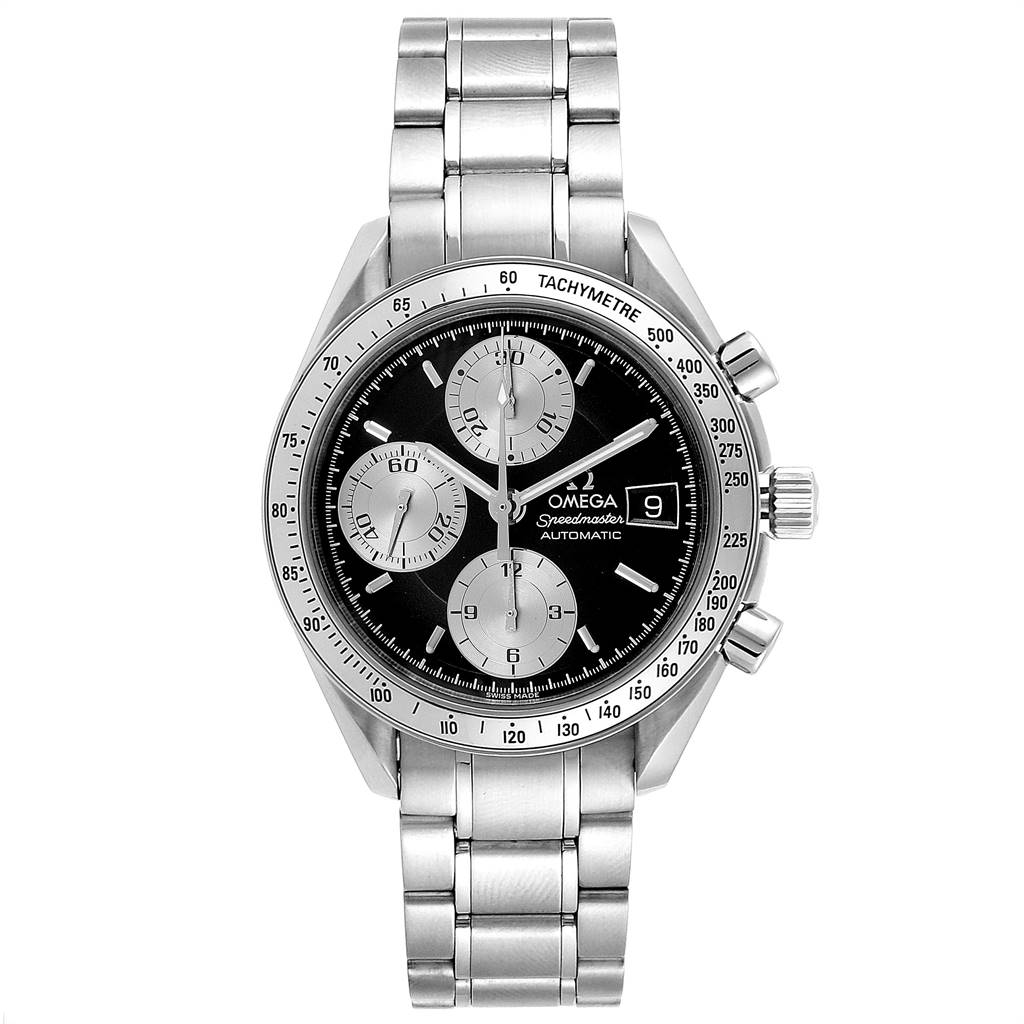 Omega Speedmaster Marui Black Dial Steel Mens Watch 3513.51.00 Card ...