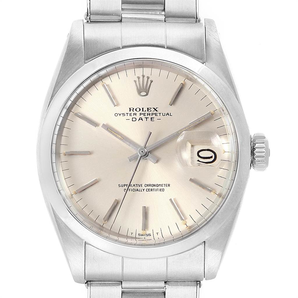 Rolex Date Automatic Stainless Steel Vintage Mens Watch 1500 ...