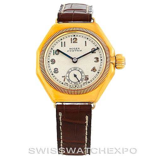 Rolex Vintage 18K Yellow Gold Octagonal Watch 679 Year 1925 ...