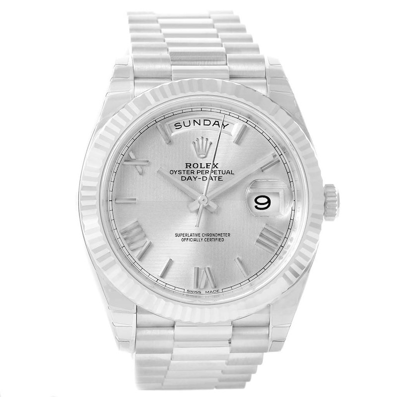 Rolex President Day-Date 40 Quadrant White Gold Watch 228239 Box Card ...