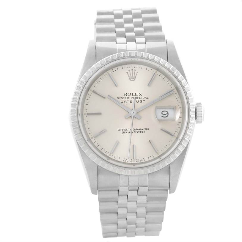 Rolex Datejust Stainless Steel Silver Dial Mens Watch 16220 ...