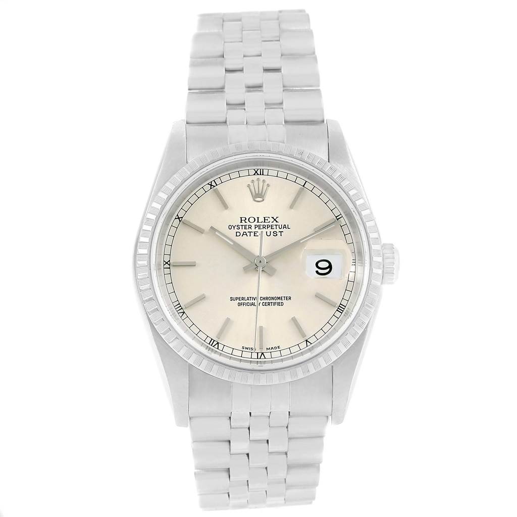 Rolex Datejust Steel Silver Dial Automatic Steel Mens Watch 16220 ...