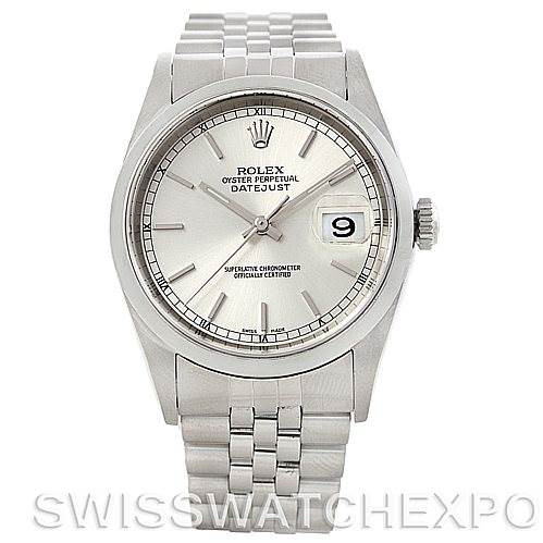 Rolex Datejust Mens Stainless Steel Watch 16200 | SwissWatchExpo