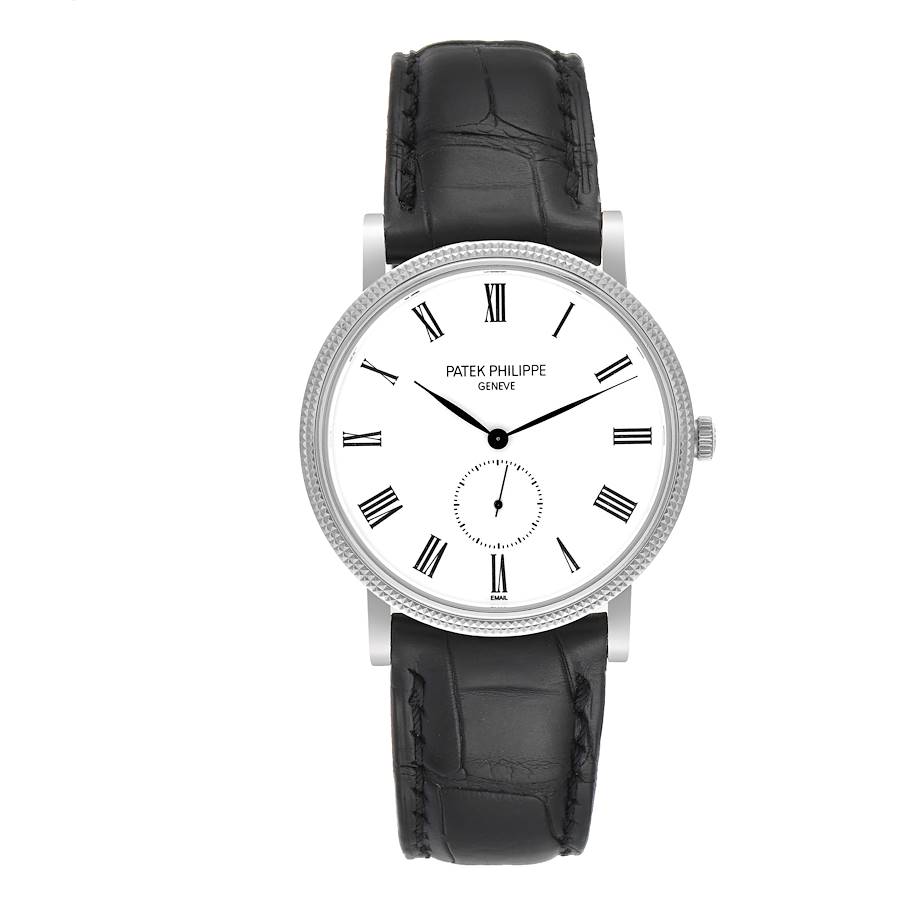 Patek Philippe Calatrava White Gold White Dial Mens Watch 5116 5116G ...