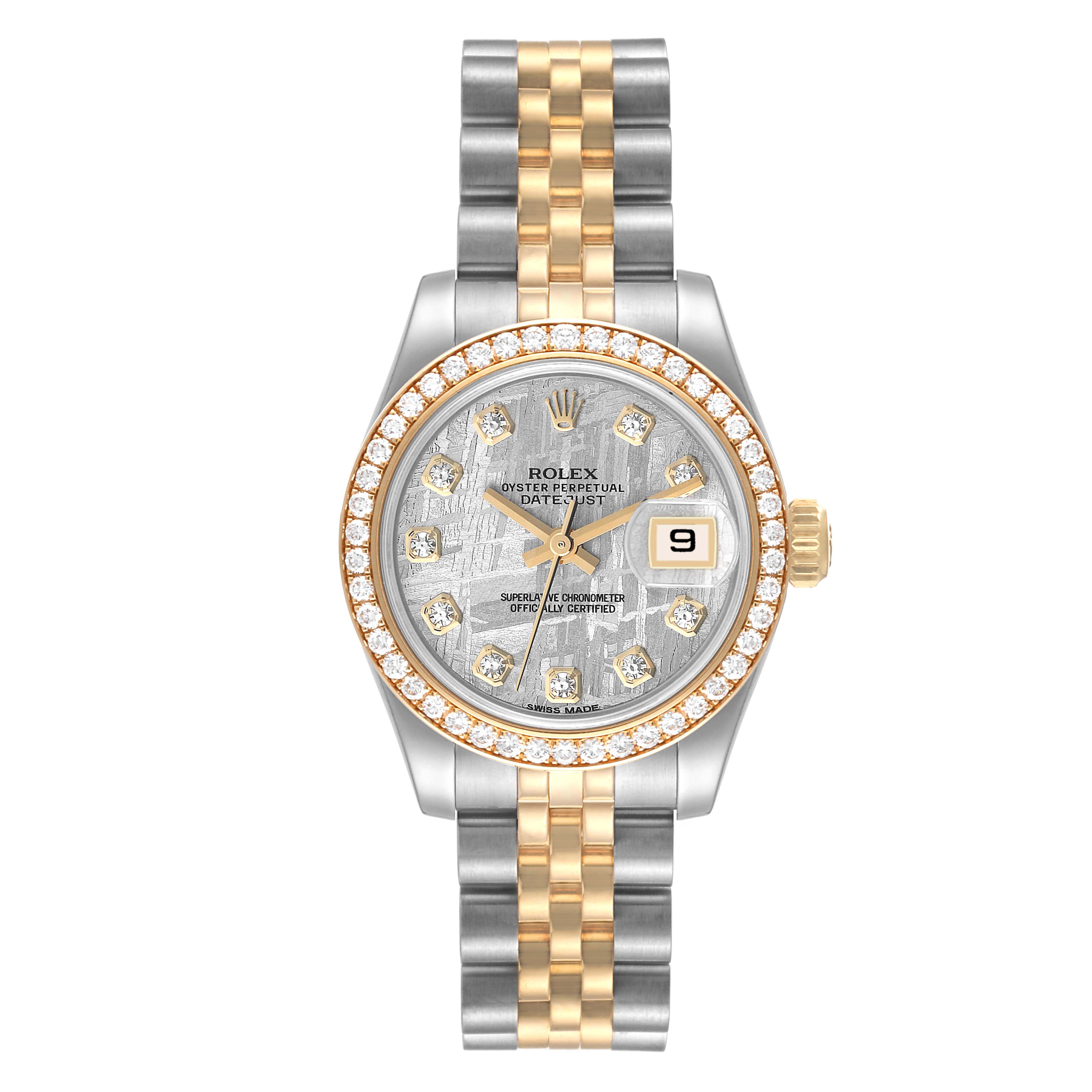 Rolex Datejust 26 Steel Yellow Gold Meteorite Diamond Dial Ladies Watch ...