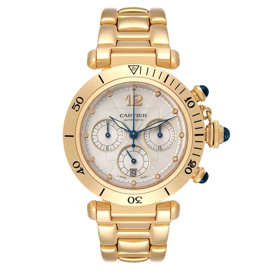 Cartier Pasha Chronograph Yellow Gold Mens Watch 2111 | SwissWatchExpo