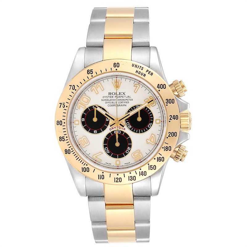 Rolex Daytona Panda Dial Steel Yellow Gold Chronograph Mens Watch ...