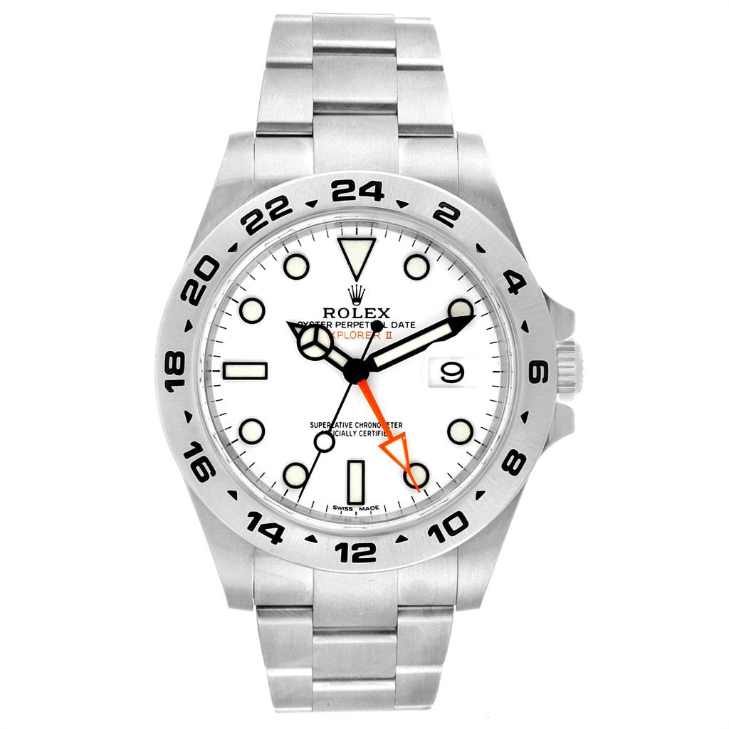 Rolex Explorer II 42 Orange Hand Steel Mens Watch 216570 Unworn ...