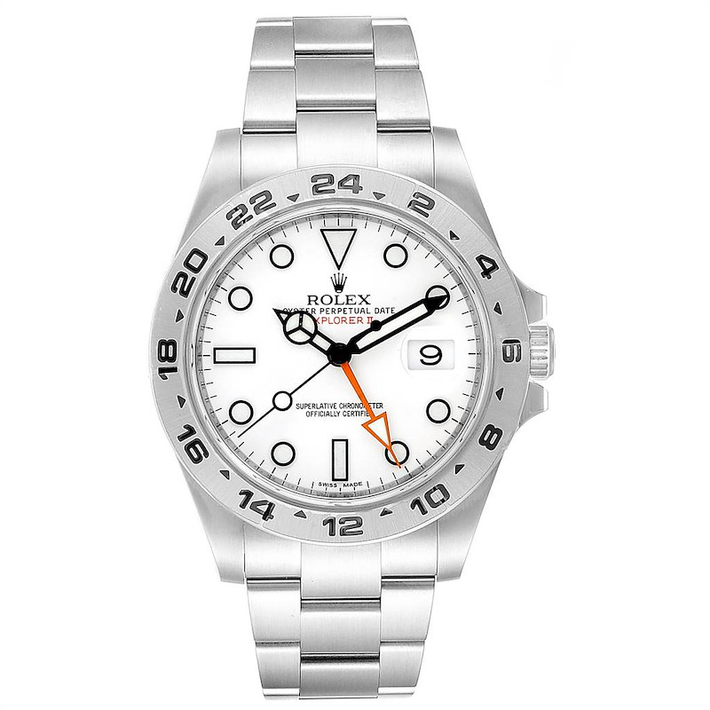 Rolex Explorer II 42 Orange Hand Steel Mens Watch 216570 Unworn ...