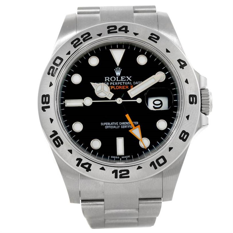 Rolex Explorer II Mens Steel Black Dial Watch 216570 | SwissWatchExpo