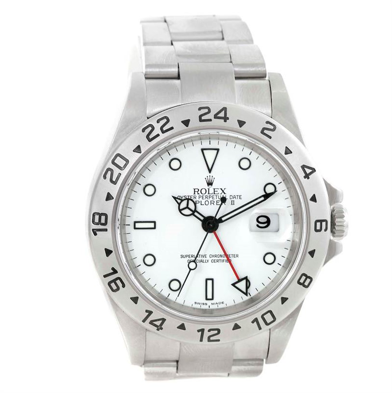 Rolex Explorer II White Dial Stainless Steel Mens Watch 16570 ...