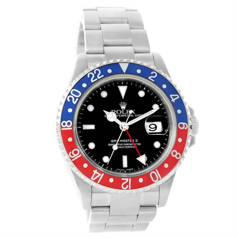 Rolex GMT Master II Blue Red Pepsi Bezel Date Watch 16710 Year 2006 ...