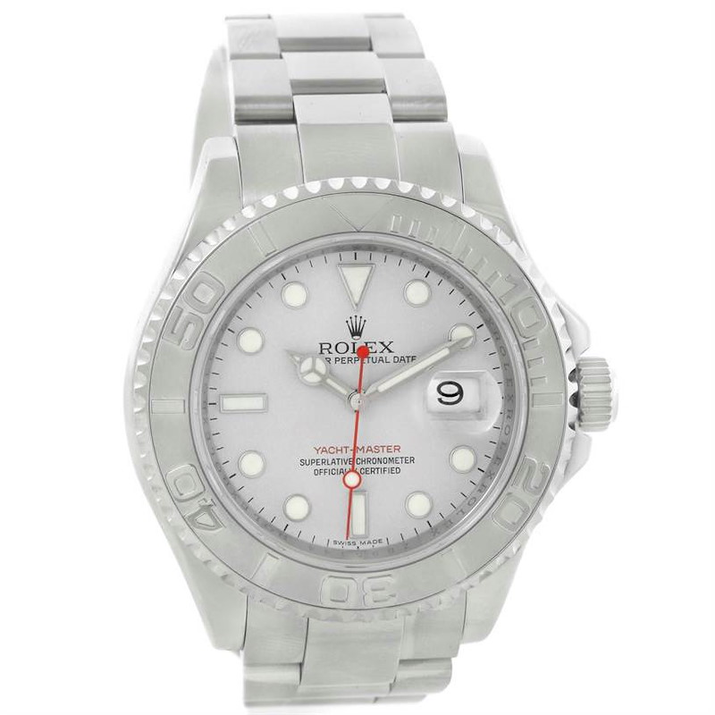 Rolex Yachtmaster Mens Steel Platinum Date Watch 16622 Year 2006 ...