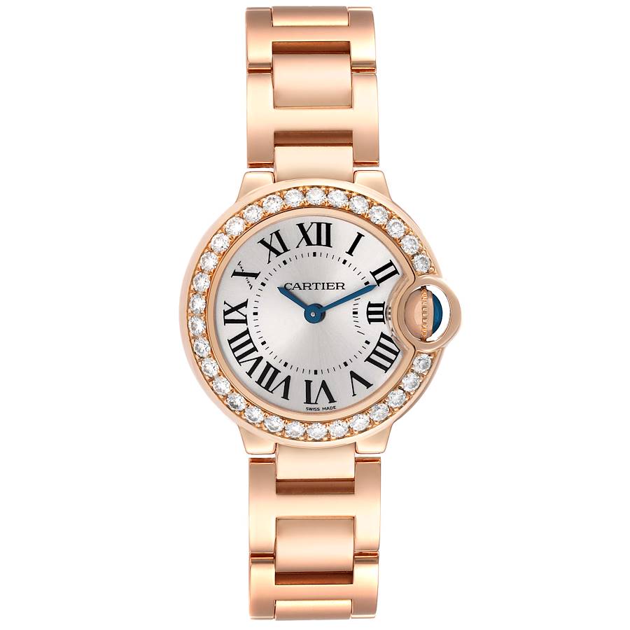 Cartier Ballon Blue Rose Gold Diamond Ladies Watch WJBB0015 ...