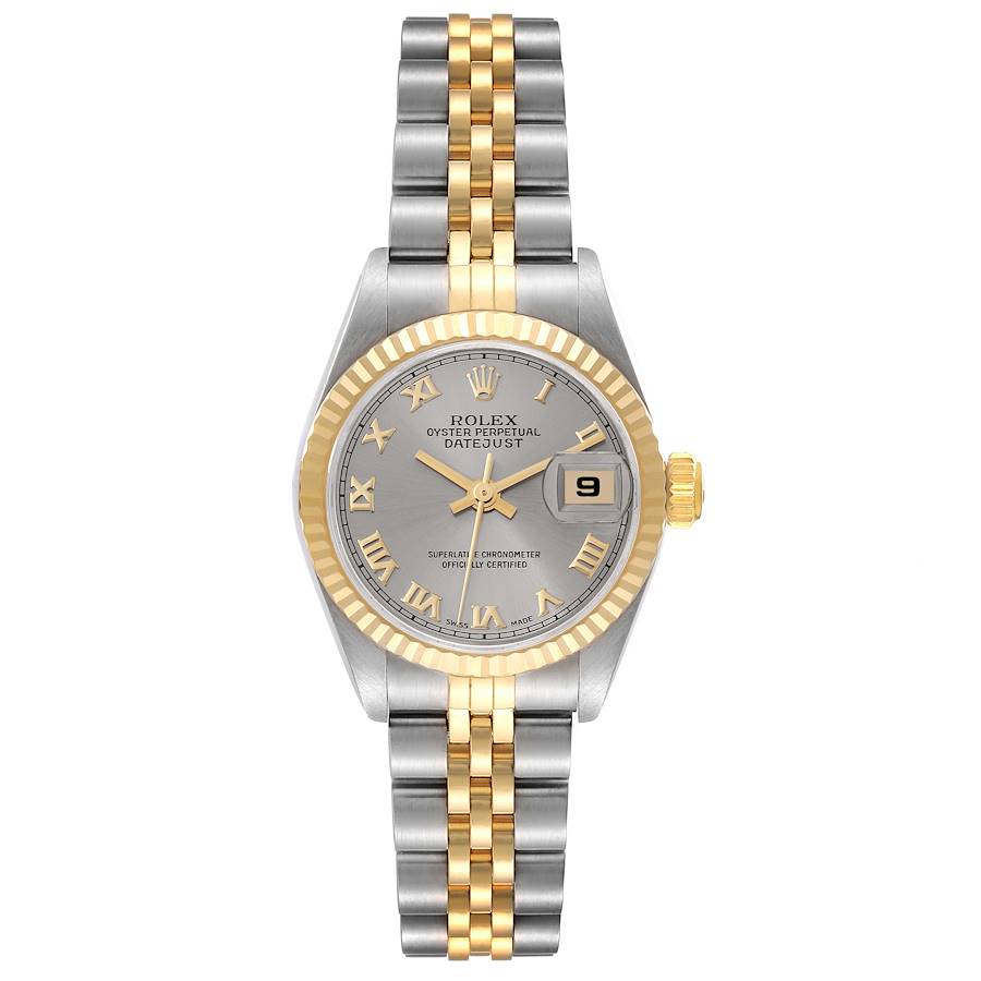 Rolex Datejust Slate Dial Steel Yellow Gold Ladies Watch 69173 ...
