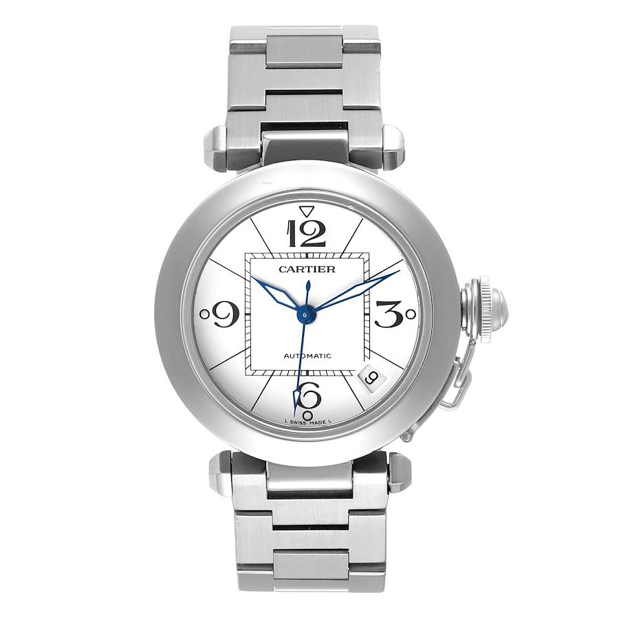 Cartier Pasha C White Dial Automatic Steel Mens Watch W31074M7 | SwissWatchExpo