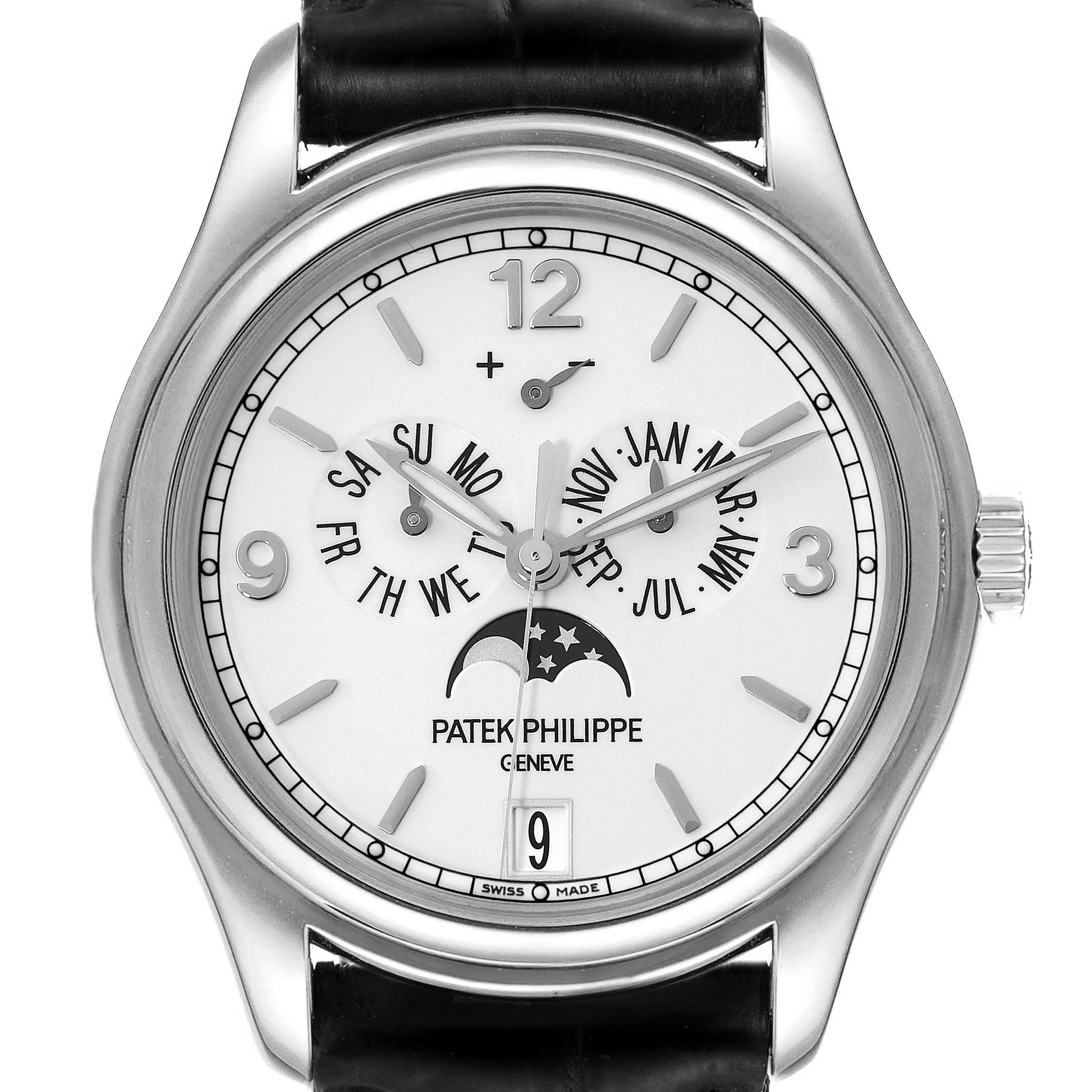 Patek Philippe Complications Annual Calendar White Gold Mens Watch ...