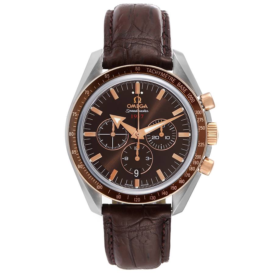 Omega Speedmaster Broad Arrow 1957 Steel Rose Gold Mens Watch 321.93.42 ...